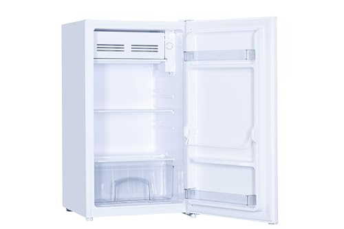 Danby DCR033B1WM 3.3 Cu.Ft. Compact Refrigerator, Mini Fridge with Chiller for Bar, Living Room, Den, Basement, Kitchen, or Dorm, White