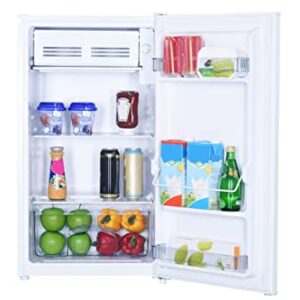 Danby DCR033B1WM 3.3 Cu.Ft. Compact Refrigerator, Mini Fridge with Chiller for Bar, Living Room, Den, Basement, Kitchen, or Dorm, White