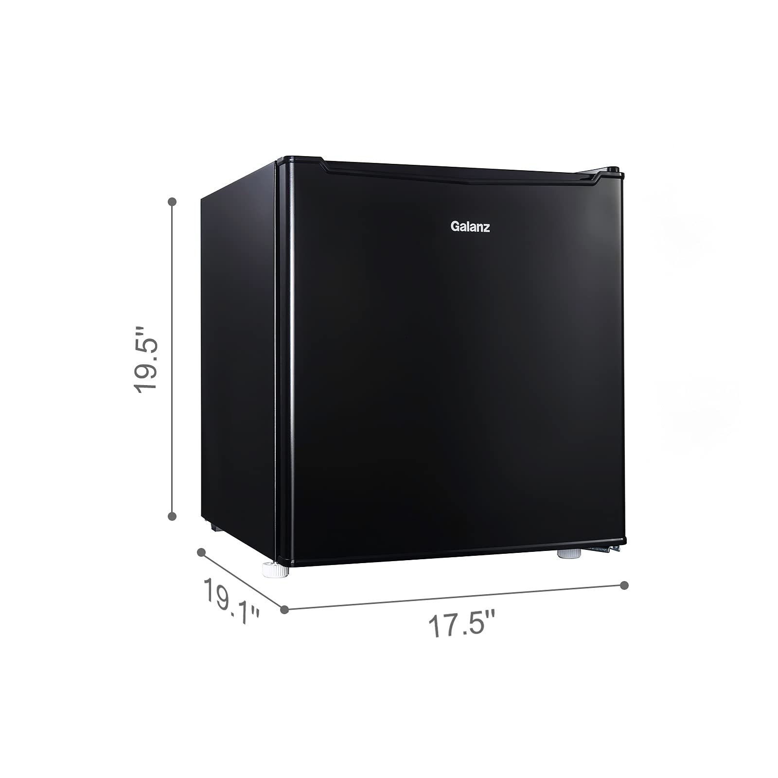 Galanz - 1.7 cubic foot compact dorm refrigerator, Black