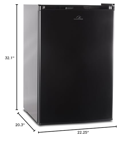 Commercial Cool CCR45B Compact Single Door Refrigerator and Freezer, 4.5 Cu. Ft. Mini Fridge, Black