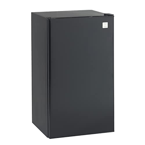 Avanti RM3316B Compact Refrigerator for Home Office or Dorm, with Reversible Door, Energy Star Rated Mini Fridge, 3.3-Cu.Ft, Black