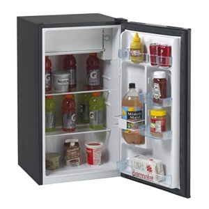 Avanti RM3316B Compact Refrigerator for Home Office or Dorm, with Reversible Door, Energy Star Rated Mini Fridge, 3.3-Cu.Ft, Black