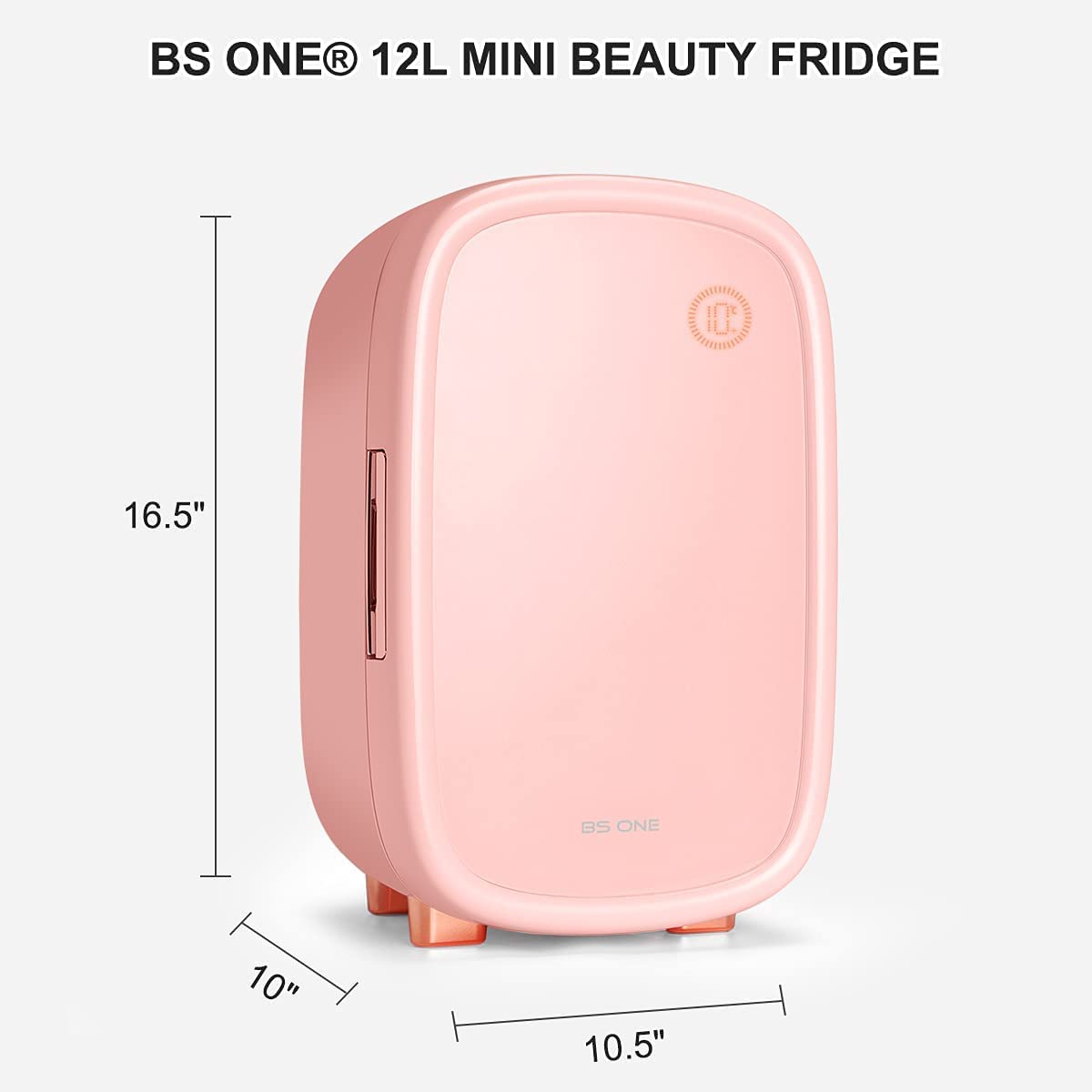 BS ONE Skincare Fridge 12 Liter, 10°C/50°F + Intelligent Constant Temperature Control Mini Fridge for Makeup Storage, Professional Beauty Fridge for Skin Care