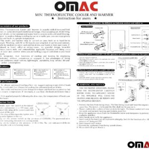 OMAC Mini Fridge for Cosmetics Camping Home Office and Car, Portable, 12V, AC/DC Power, 10 Liter, White