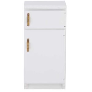 1:12 White Mini Refrigerator Excellent Wooden Furniture Model Kitchen Accessory Doll Accessories