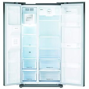 Daewoo FRS-Y22D2B Side Refrigerator, Black, includes delivery and hookup