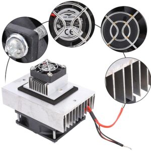 Maxmartt DIY Fridge Kit,1Pcs DC12V Semiconductor Fridge/Refrigeration Cooling System DIY Kit Mini Air Conditioner