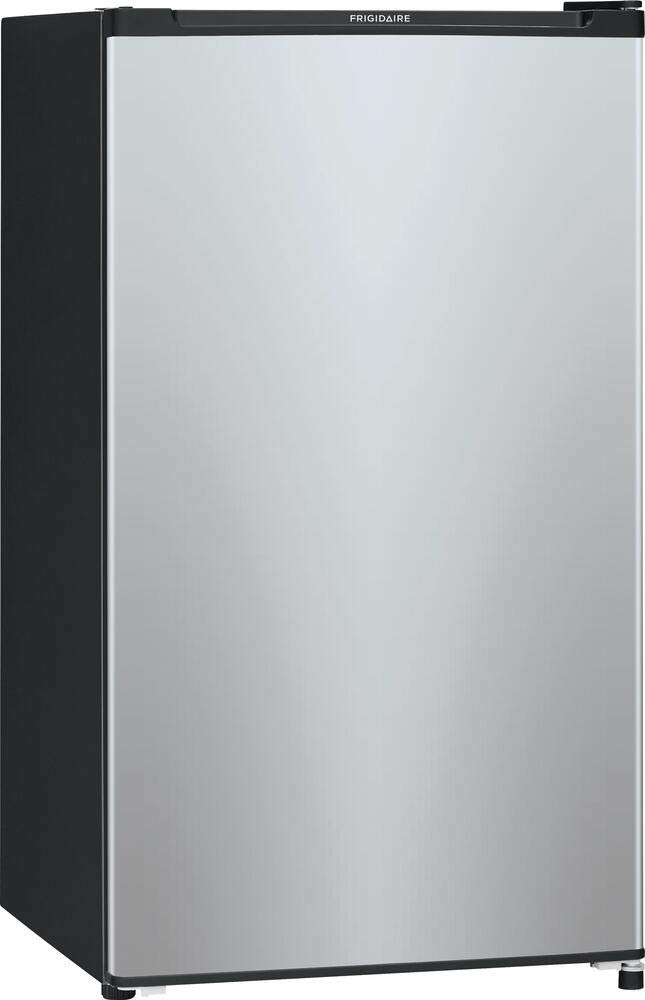 FFPE3322UM 19" Compact Refrigerator with 3.3 cu. ft. Total Capacity Adjustable Glass Shelves Reversible Door and Chill Zone in Silver Mist