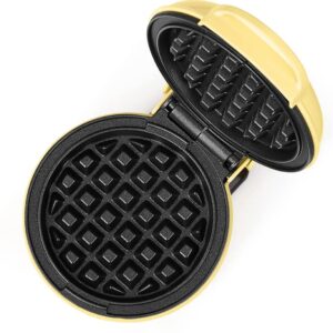 Holstein Housewares Personal Non-Stick Waffle Maker, Yellow