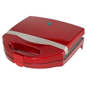 Servappetit Electric Waffle Maker - Non-Stick - Makes 2 Waffles 4 x 5 Inch Each - Red