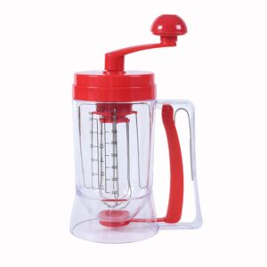 acrodi pancake & cupcake mixer and batter dispenser perfect baking tool bakeware maker with measuring label