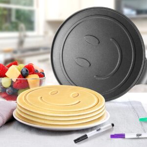 CucinaPro XL Smiley Face Pancake Pan, 10-Inch, Nonstick, Aluminum, With Edible Food Markers, Perfect for Kids' Arts & Crafts, Easy Cleanup