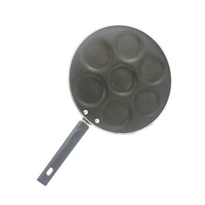 non stick mini uttapam pan non-stick pancake griddle with pancake crepe tawa multi-snack maker pancake maker mini pancake mini uttapam tawa 7 unique (275mm)