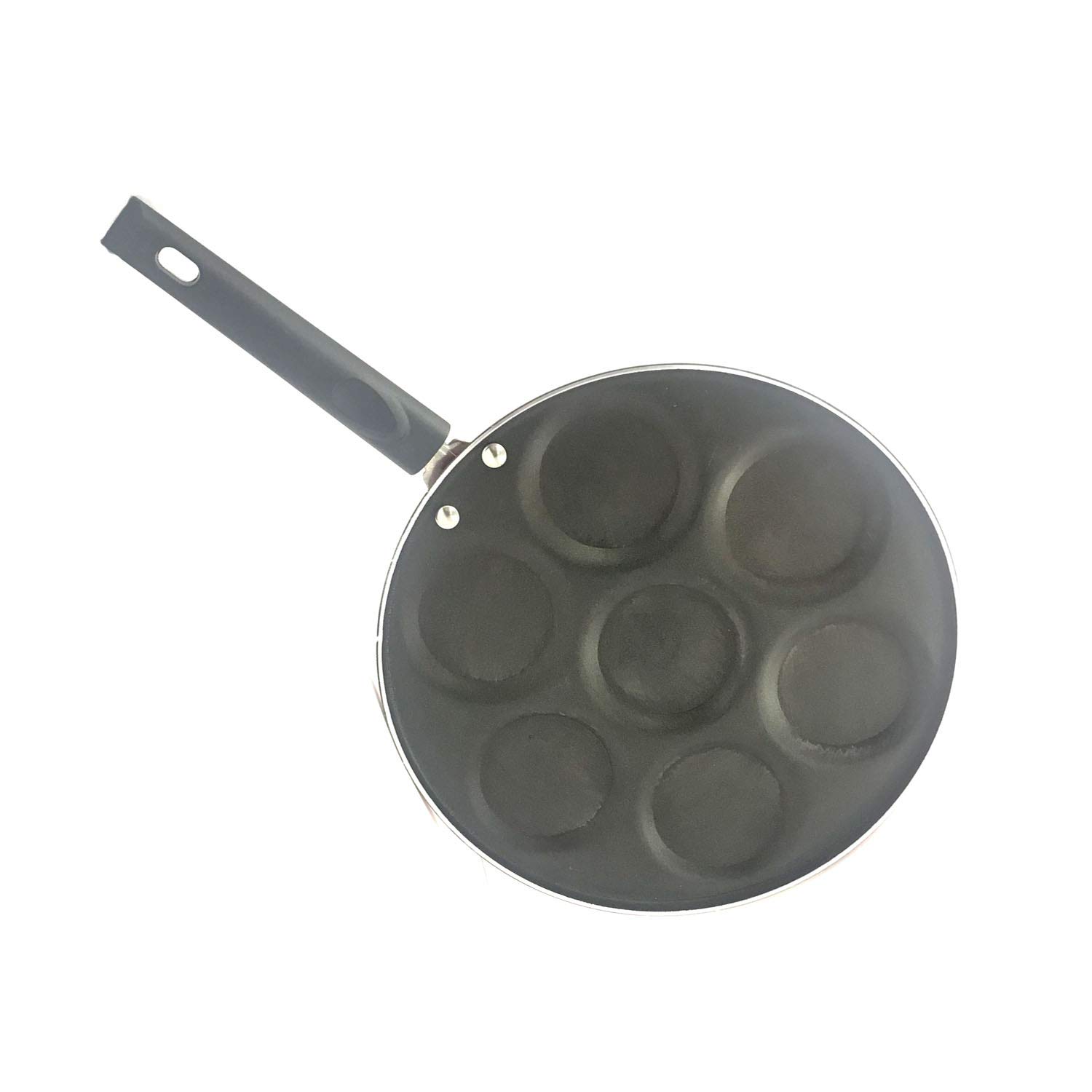 NonStick Mini Uttapam Pan Mini Pancake Maker Mini Crepe pan Idli Pan Pancake Multi-Snack Maker Aluminium Uttapam Tawa Mini Pancake Tava 7 Cavity (275mm)