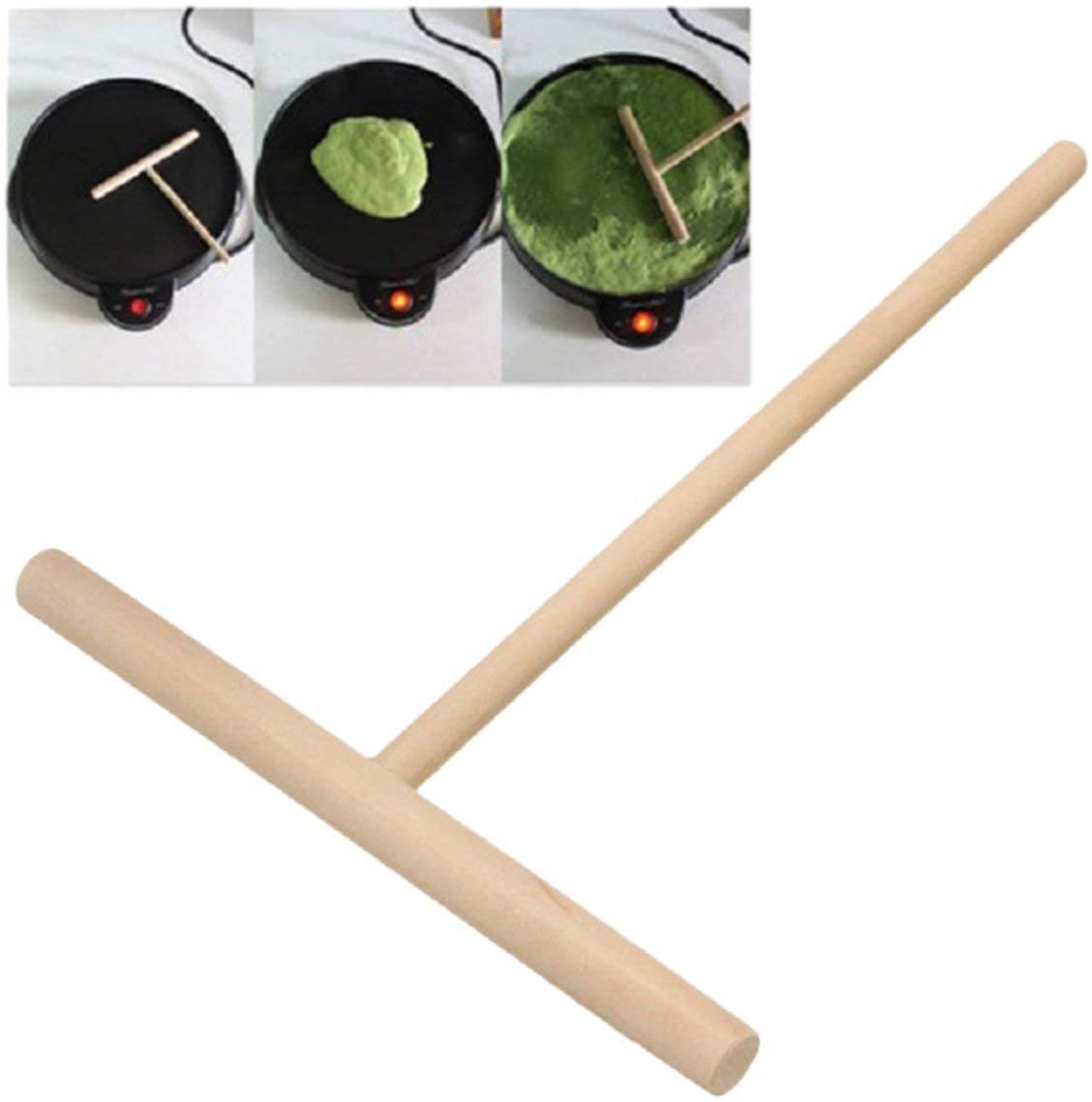 DIY Pancake Spreader Chinese Specialty Crepe Tortilla Rake Wooden Spreader Stick Crepe Maker Home Kitchen Tool