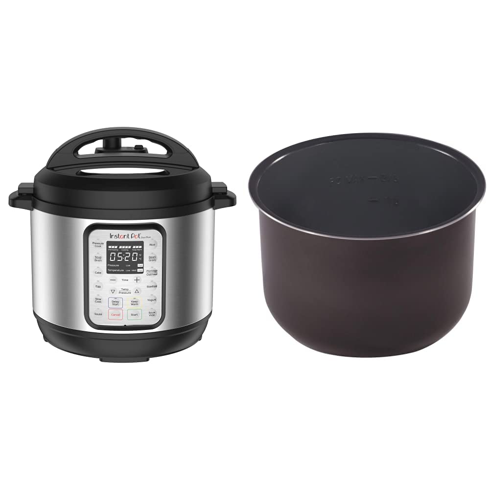 Instant Pot Duo Plus 9-in-1 Electric Pressure Cooker + Ceramic Inner Cooking Pot, 8 Quart