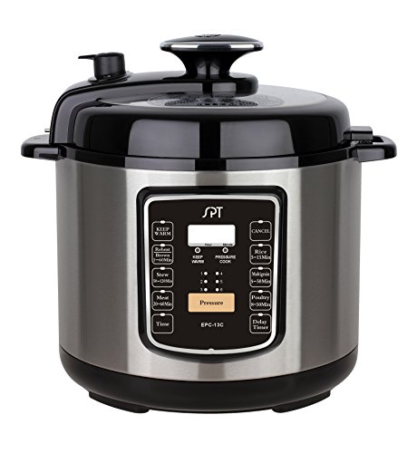 EPC-13CA: 6.5-Quart Stainless Steel Electric Pressure Cooker with Quick Release Button