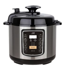 spt epc-13c 6.5-quart stainless steel electric pressure cooker with quick release button