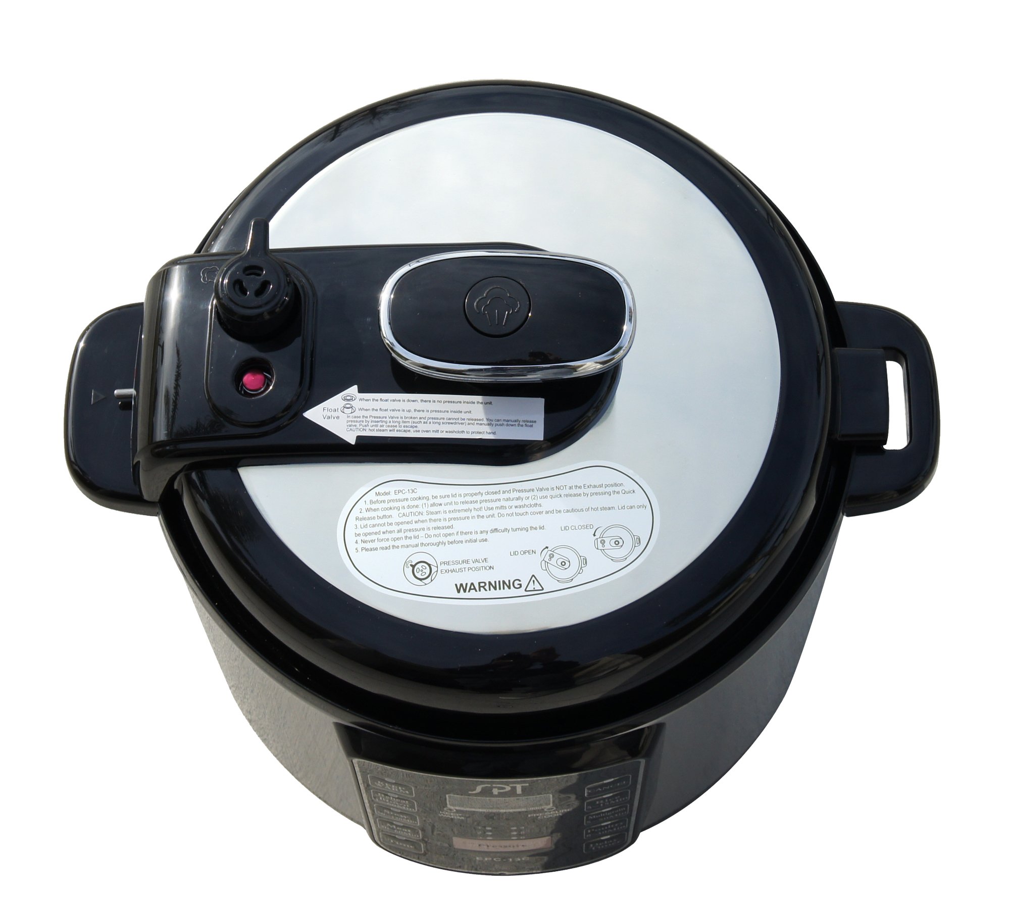 SPT EPC-13C 6.5-Quart Stainless Steel Electric Pressure Cooker with Quick Release Button