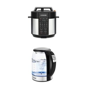 cosori electric pressure cooker 6qt & cosori electric kettle temperature control with 6 presets