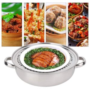 28CM stainless steel single-layer soup pot, hot pot, steamer, soup pot, new heightened steel and glass composite cover, open flame, induction cooker, infrared, electric stove heating