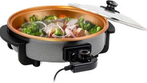 12-inch nonstick electric skillet - family-sized serves 4 to 6 people