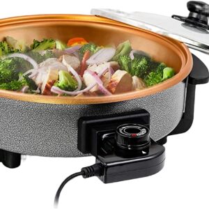 12-Inch Nonstick Electric Skillet - Family-Sized Serves 4 to 6 People