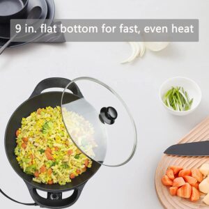 13 Inch Electric Skillet Nonstick - with Glass Lid (6Qt)