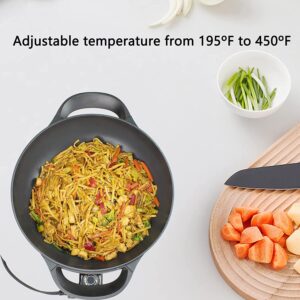 13 Inch Electric Skillet Nonstick - with Glass Lid (6Qt)