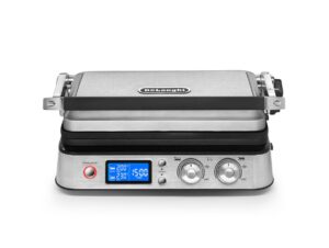 de'longhi america cgh1020d livenza all day combination contact grill and open barbecue, stainless steel