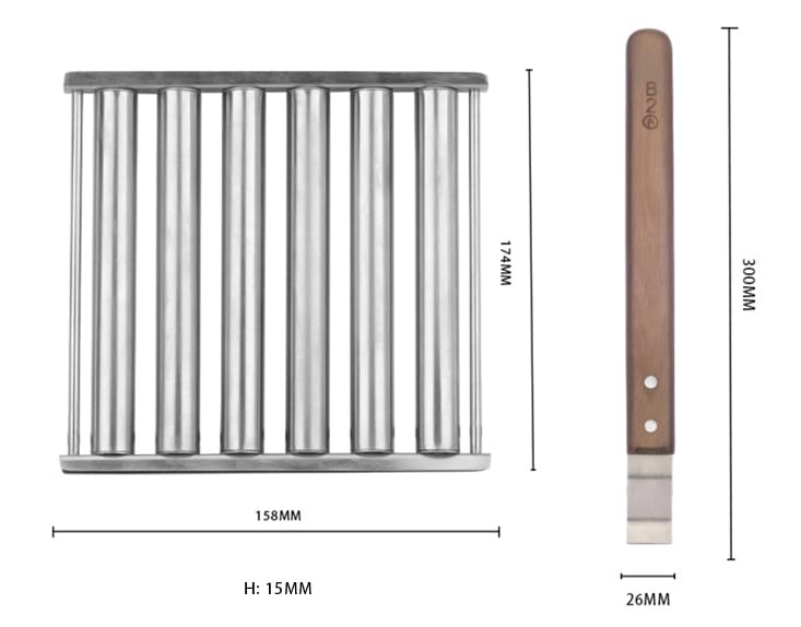 Hot Dog Roller,Dismantle The Hot Dog Rack, Sausage Grill, Wooden Handle, Stainless Steel BBQ Hot Dog Rack, Stainless Steel Hot Dog Rack