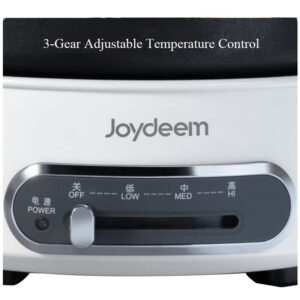 Joydeem 4 in 1 Multifunctional Cooking Pot JD-3702W, Compact Hot Plate for Hot Pot Indoor Grill and Takoyaki, Suitable for 3~5 people, Multi Temperature Control, White, 1400W