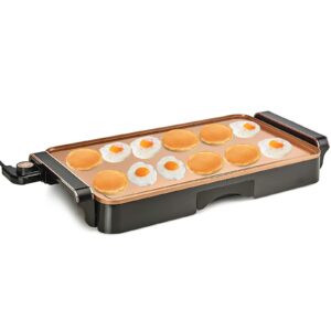 Extra-Large Nonstick Ceramic Electric Griddle - Make up to 12 Pancakes or Eggs at Once