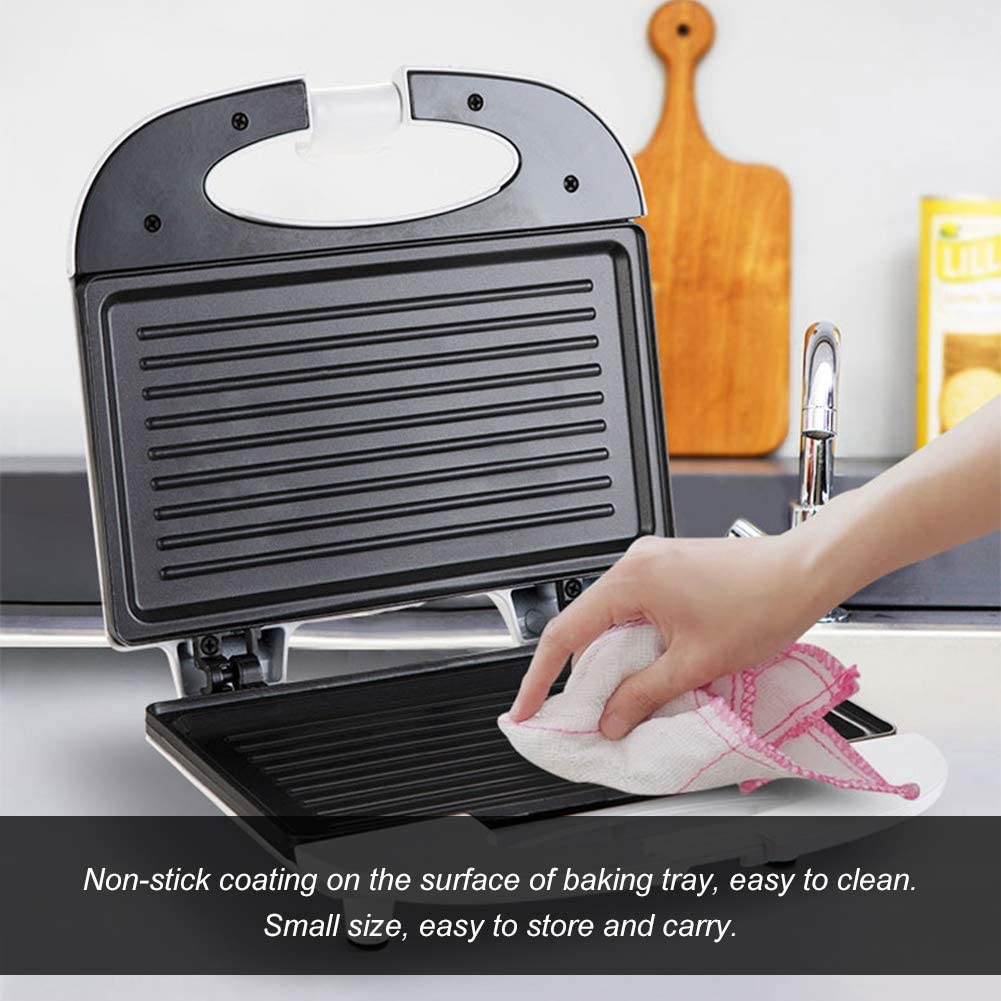 Yosoo Sandwich Maker, Multifunctional Electric Mini Sandwich Bread Maker Non?stick Toaster and Electric Panini Press Baking Pan with US Plug 110V 8.9x8.1x3in