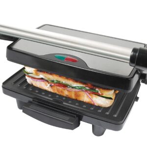 Better Chef Panini Press | Non-Stick | Drip Tray | Floating Hinge | Locking Latch | Status Lights | Fixed Temp