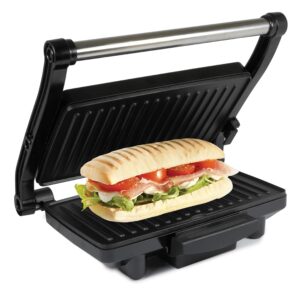 Better Chef Panini Press | Non-Stick | Drip Tray | Floating Hinge | Locking Latch | Status Lights | Fixed Temp