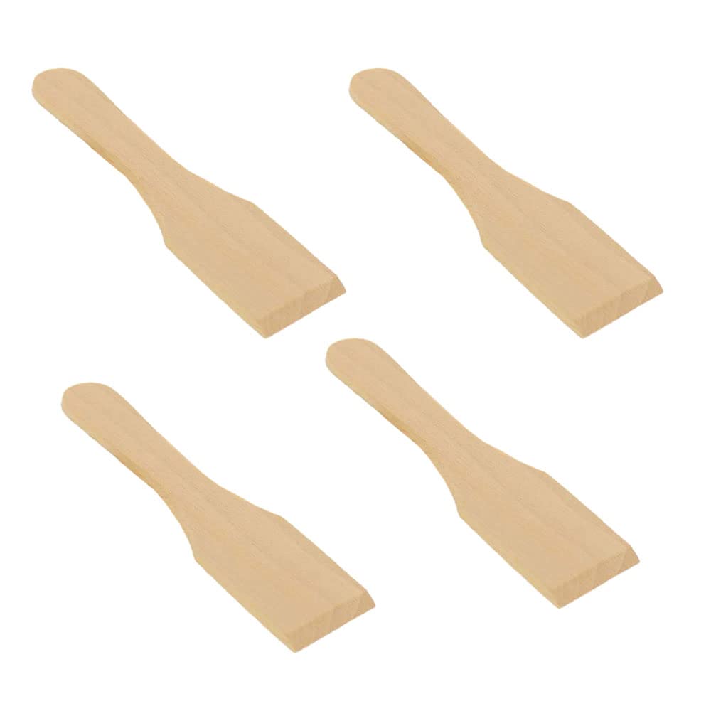 Wooden Raclette Spatula(4 pcs/set) for Cheese Grills, Gourmet Boards, Frying Pans, Fondue