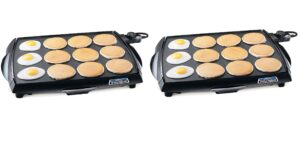 tilt 'n' drain big griddle 23, pack of 2, black