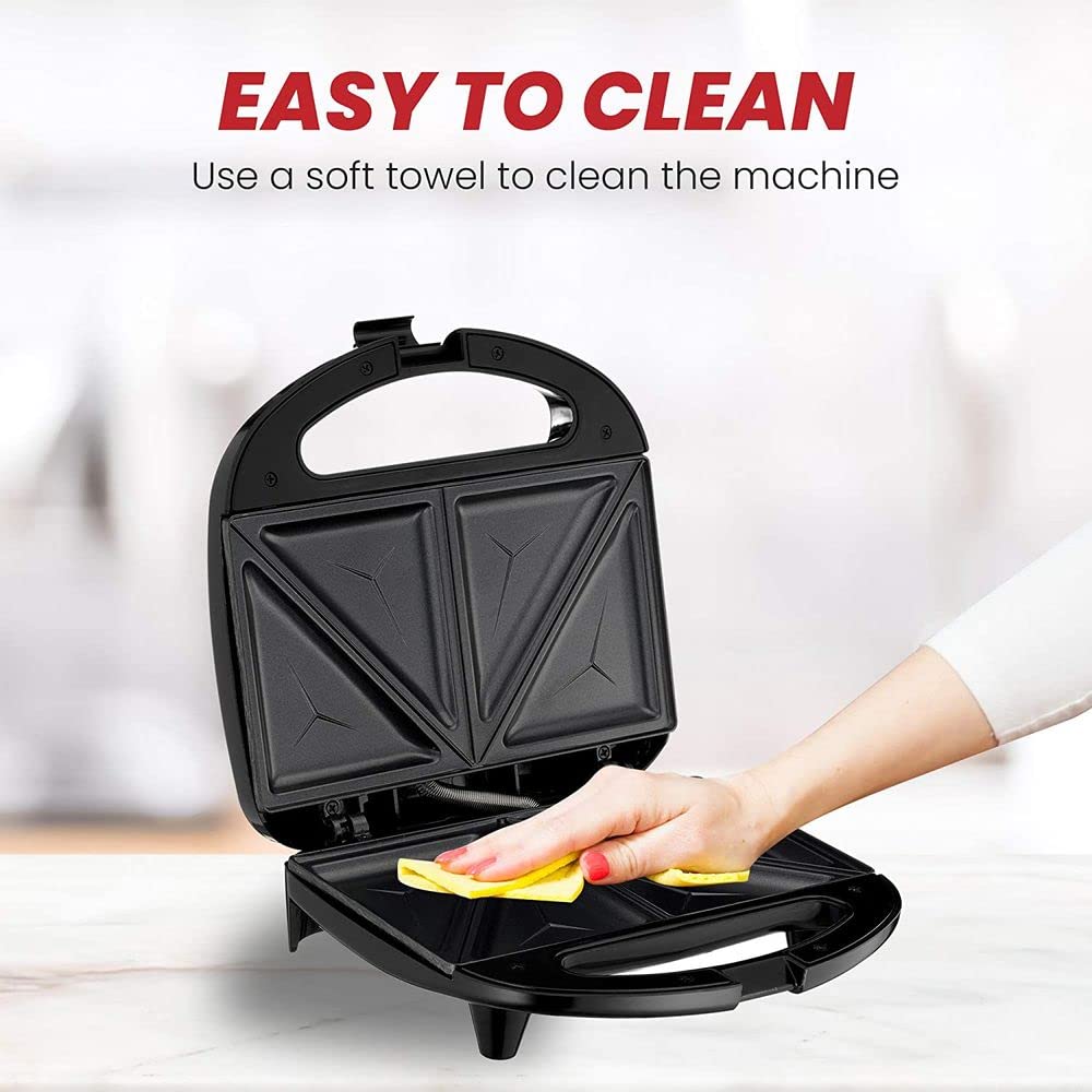 Lumme Sandwich Maker, Sandwich Toaster, Panini Press, Quesadilla Maker, Grilled Cheese, French Toast Press, Pizza Pockets Press, Indicator light, Omelet, White (White)