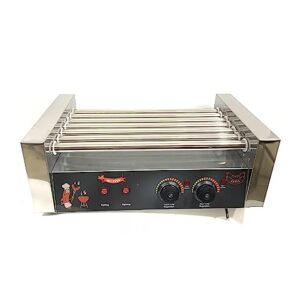 Hot Dog Roller Machine, 7 Non-Stick Rollers 18 Hot Dog Sausage Grill Cooker Machine