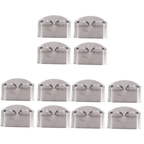 Yardwe 12 Pcs Vegetable Hand Guard Thumb Protector Small Wisking Tool Chopping Thumb Protector Cutting Food Finer Shield Chopping Finger Protector Stainless Steel Finger Protector