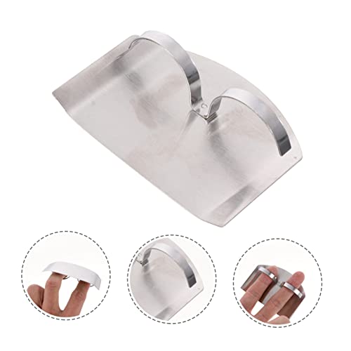 Yardwe 12 Pcs Vegetable Hand Guard Thumb Protector Small Wisking Tool Chopping Thumb Protector Cutting Food Finer Shield Chopping Finger Protector Stainless Steel Finger Protector