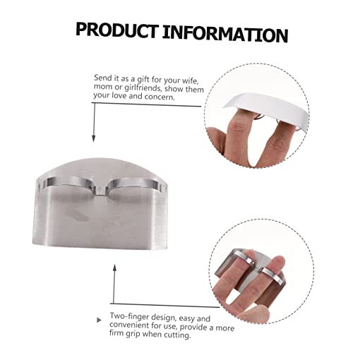 Yardwe 12 Pcs Vegetable Hand Guard Thumb Protector Small Wisking Tool Chopping Thumb Protector Cutting Food Finer Shield Chopping Finger Protector Stainless Steel Finger Protector