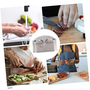 Yardwe 12 Pcs Vegetable Hand Guard Thumb Protector Small Wisking Tool Chopping Thumb Protector Cutting Food Finer Shield Chopping Finger Protector Stainless Steel Finger Protector