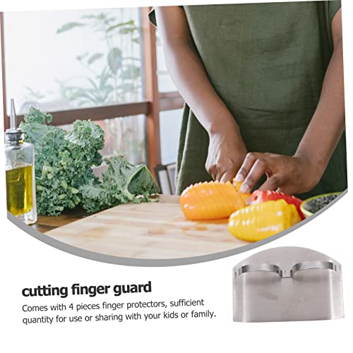 Yardwe 12 Pcs Vegetable Hand Guard Thumb Protector Small Wisking Tool Chopping Thumb Protector Cutting Food Finer Shield Chopping Finger Protector Stainless Steel Finger Protector