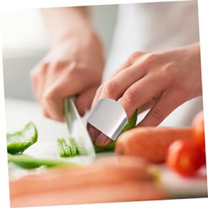 Yardwe 12 Pcs Vegetable Hand Guard Thumb Protector Small Wisking Tool Chopping Thumb Protector Cutting Food Finer Shield Chopping Finger Protector Stainless Steel Finger Protector