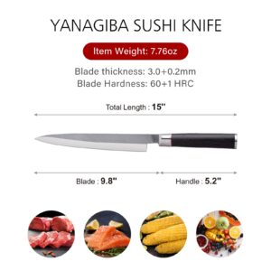 CHUYIREN Japanese Chef Knife 9.5 inch (240mm),2PK