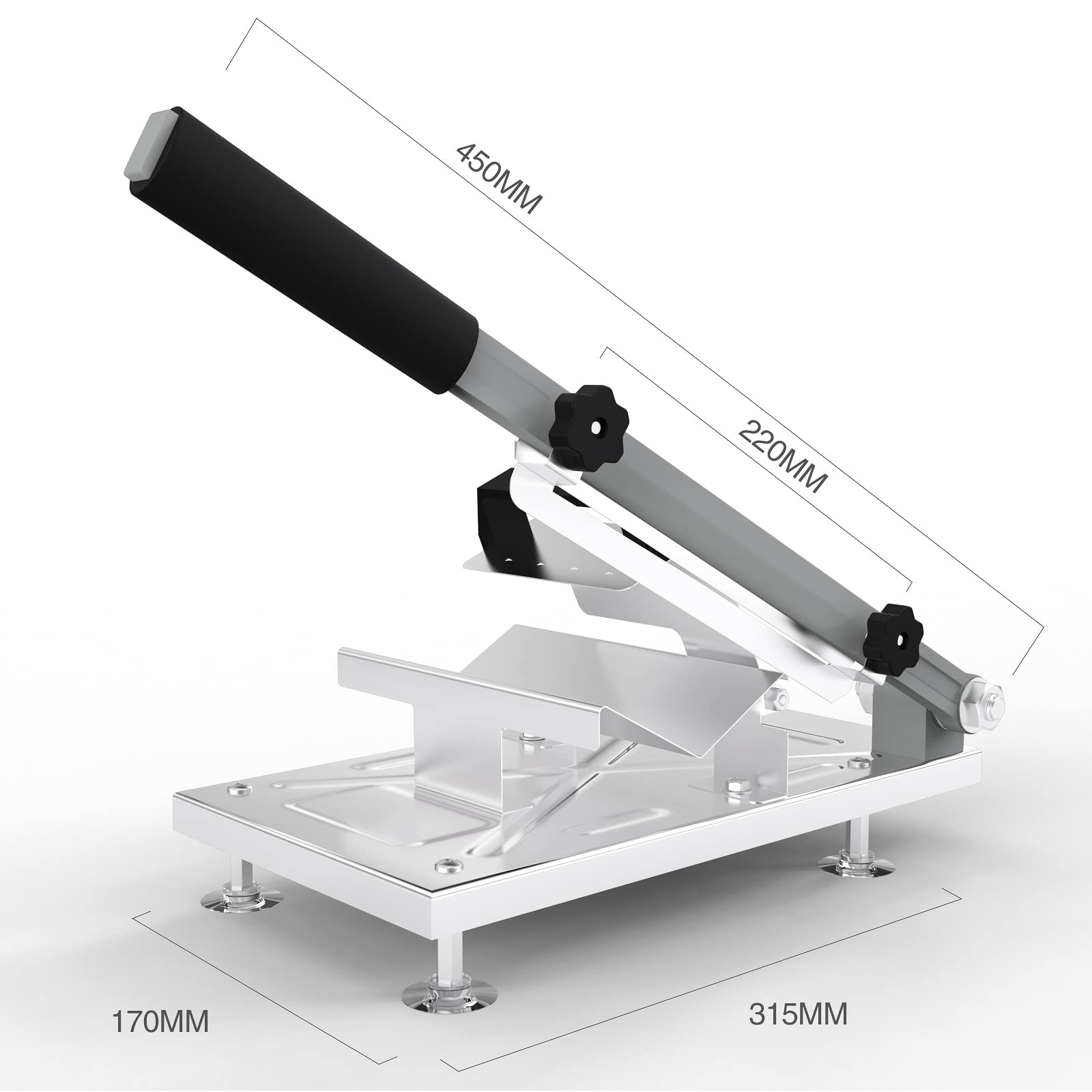 PAYISHO Manual Frozen Meat Slicer Stainless Steel Meat Cleaver for Frozen Meat,Food Slicer Slicing Machine for Home Cooking BBQ Hot Pot