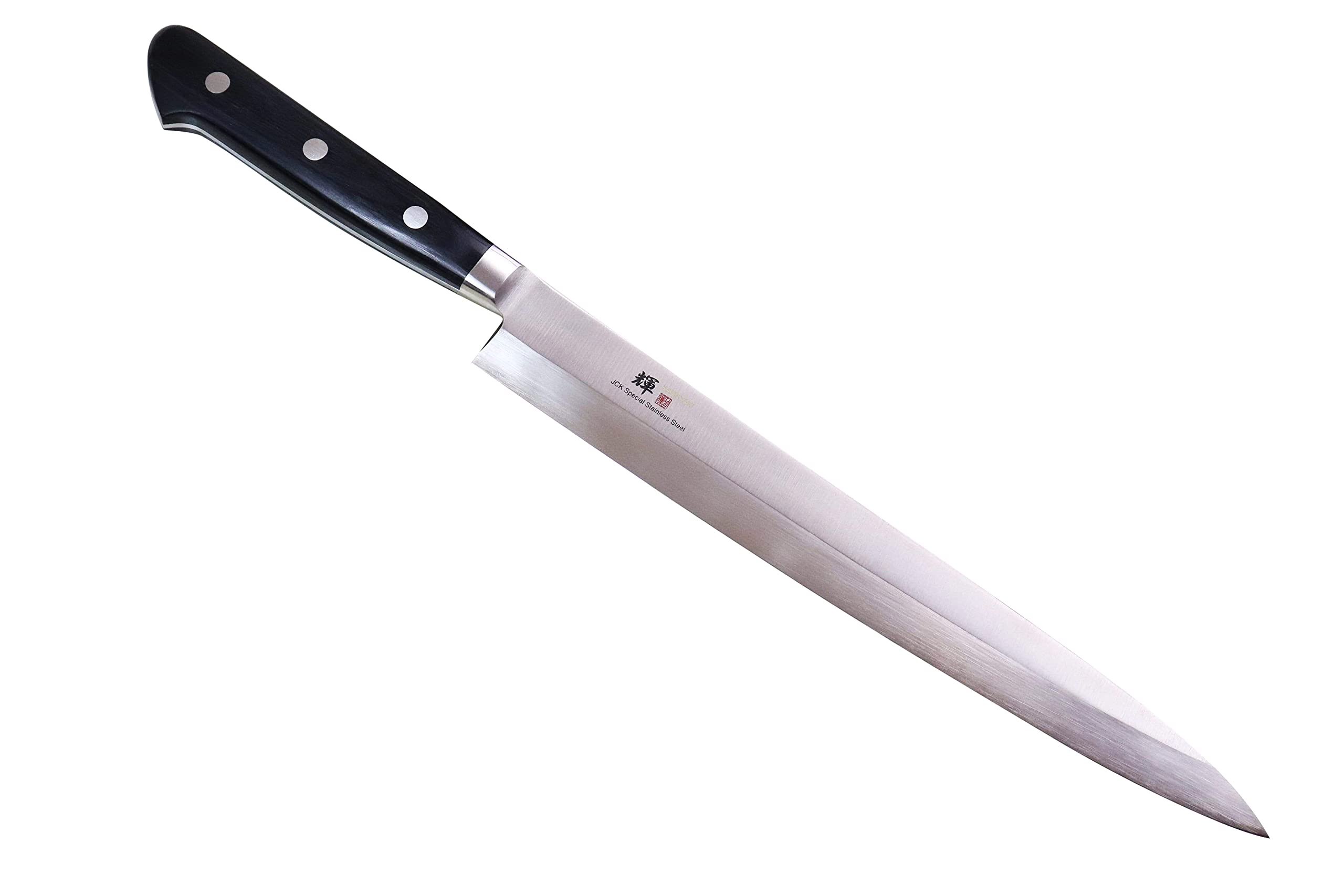 JCK ORIGINAL Kagayaki Japanese Chef’s Knife, KG-18 Professional Yanagiba 240mm(Sashimi, Sushi Knife), VG-1 High Carbon Japanese Stainless Steel Pro Kitchen Knife with Ergonomic Pakka Wood Handle