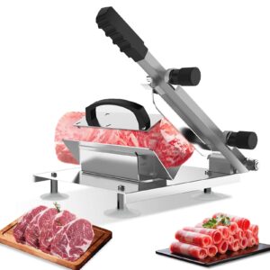 dsyisvia manual frozen meat slicer，stainless steel meat cutter machine，food slicer for home cooking of hot pot